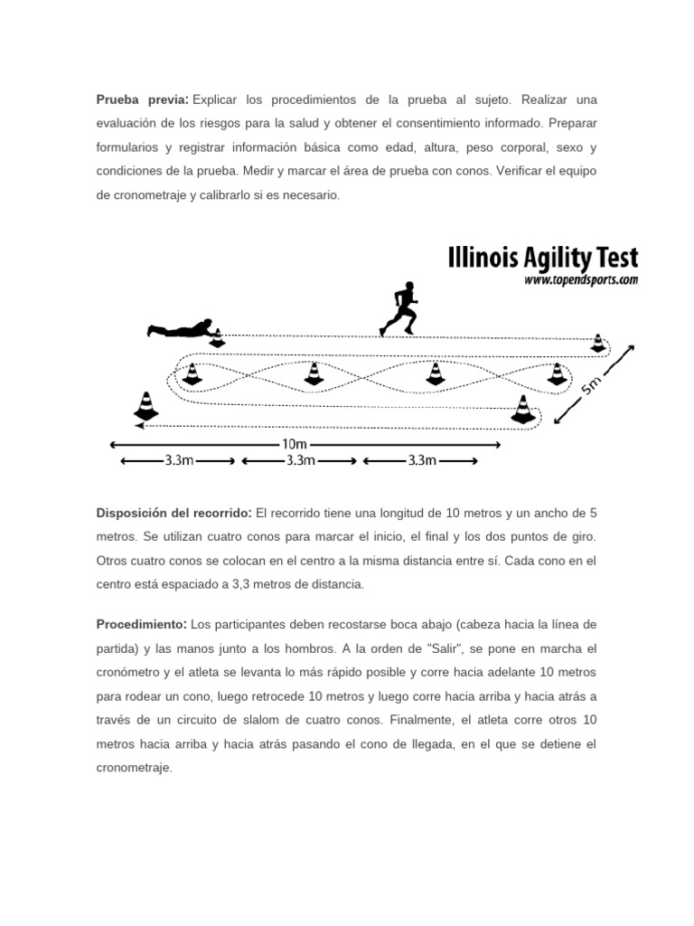 Prueba de Velocidad y Agilidad 10m | PDF