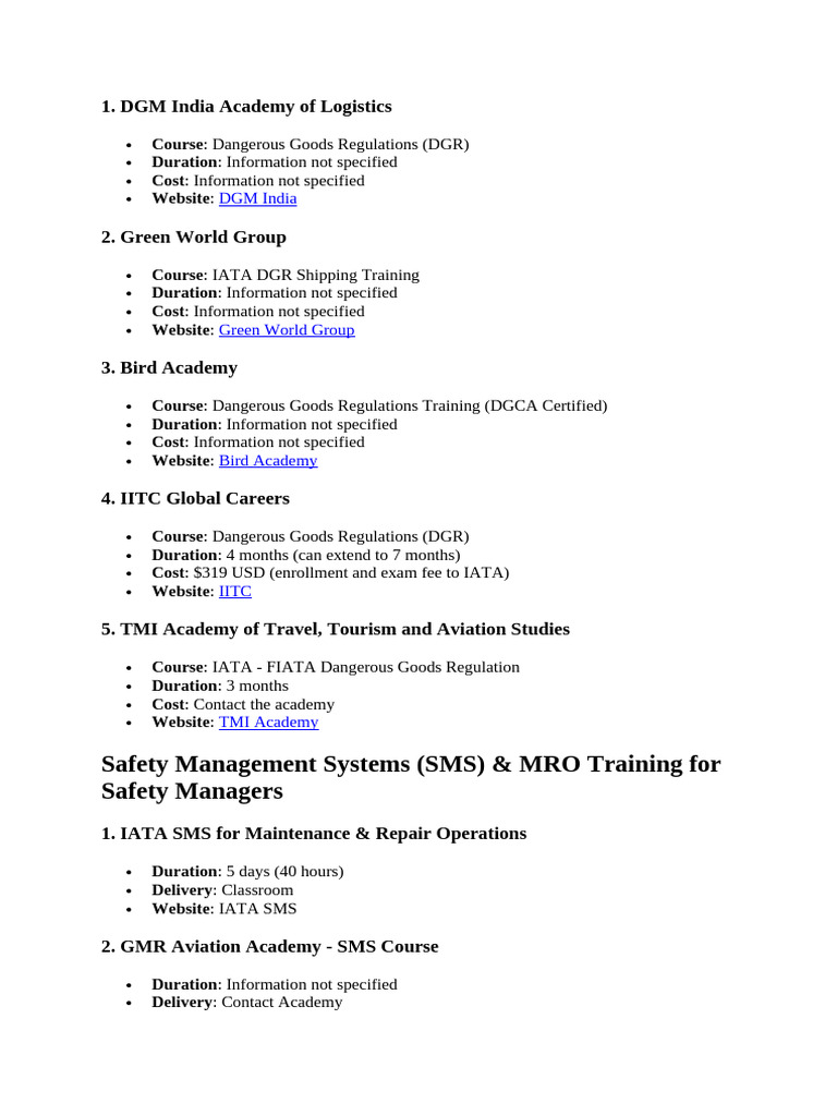 Air Vistara SMS Training Options | PDF