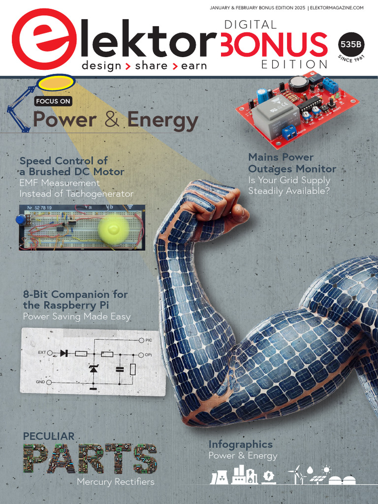 Elektor Bonus Edition-535b-2025 | PDF | Electric Motor | Electric Generator
