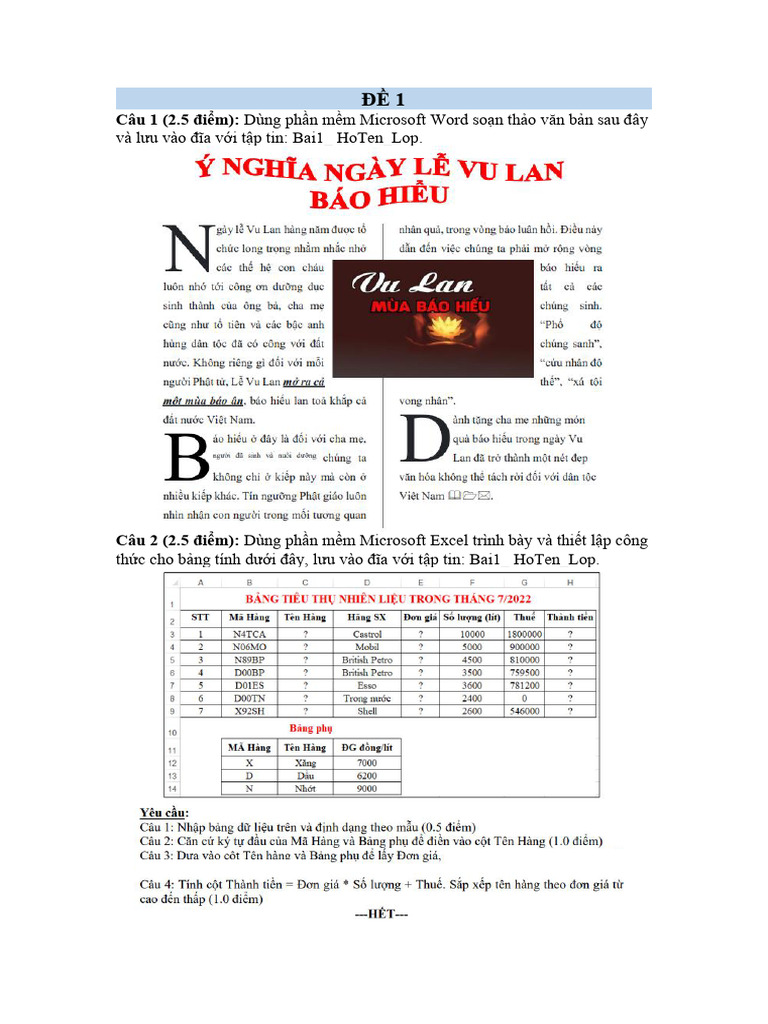 Ontap Thuc Hanh | PDF