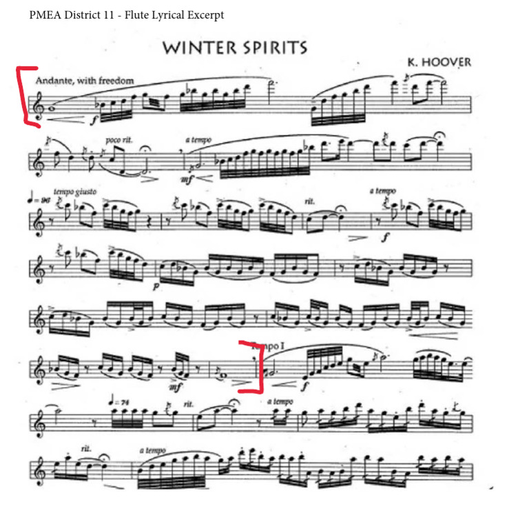 Flute Lyrical Excerpt Guide | PDF