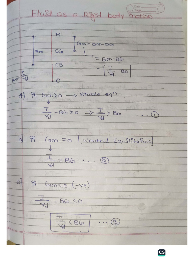 Fluid As A Rigid Body Motion | PDF