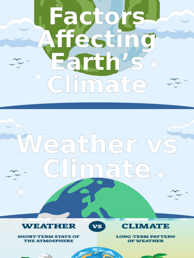 Key Factors Influencing Earth's Climate | PDF | Earth | Mountains