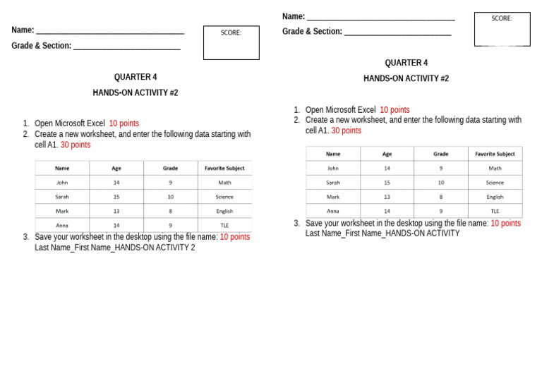 Q4 Hands On Activity 1 | PDF