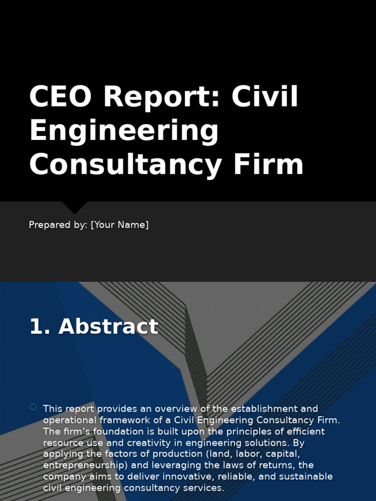 Civil Engineering Consultancy Report | PDF | Sustainability | Building ...