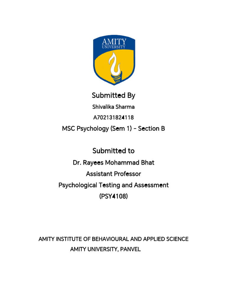 PTA Assignment 1-WPS Office | PDF | Major Depressive Disorder | Mood ...