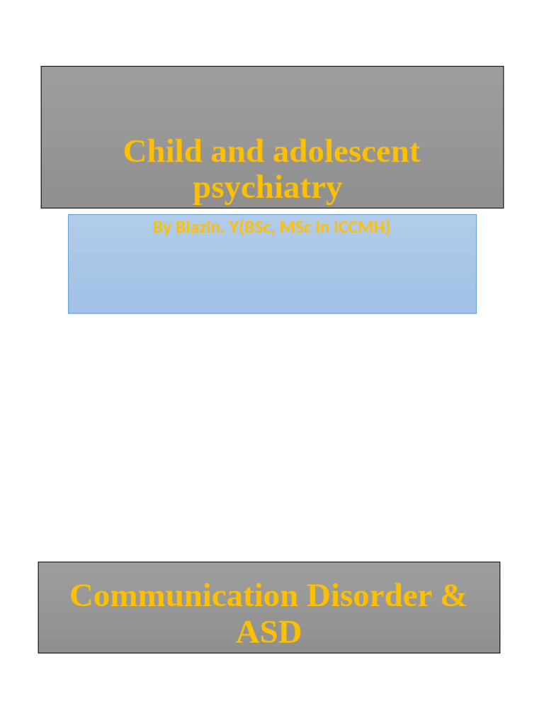 Understanding Child Communication Disorders | PDF | Autism | Mental ...