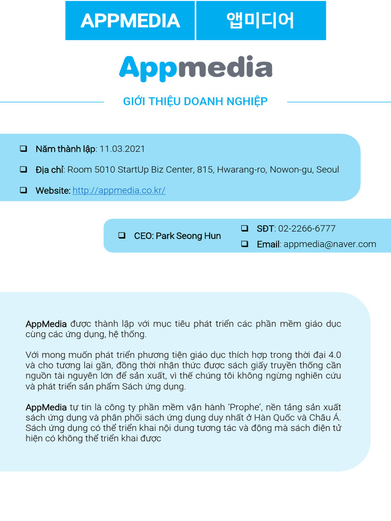 Giới Thiệu - Appmedia | PDF
