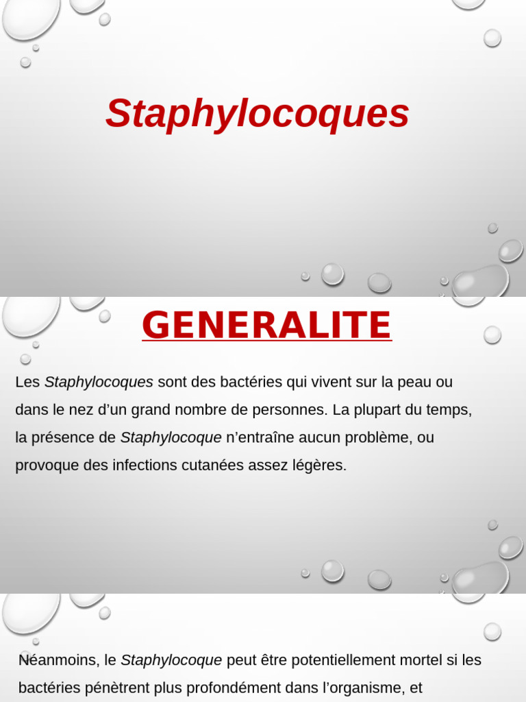 Straphylocoques | PDF | Staphylococcus | Staphylocoque doré