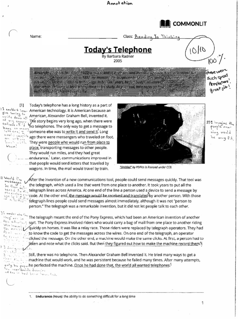 Excellent Annotation - Example | PDF