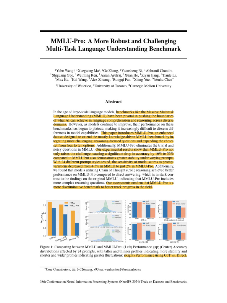 MMLU-Pro | PDF | Learning