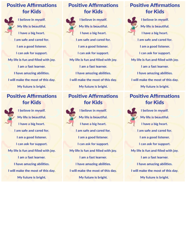 Positive Affirmations | PDF
