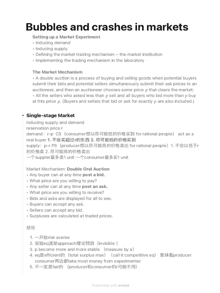 Bubbles and Crashes in Markets | PDF | Economic Bubble | Auction