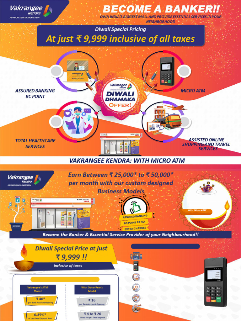 Vakrangee - Presentation - Bronze - With - Mirco - ATM - Model - Diwali ...