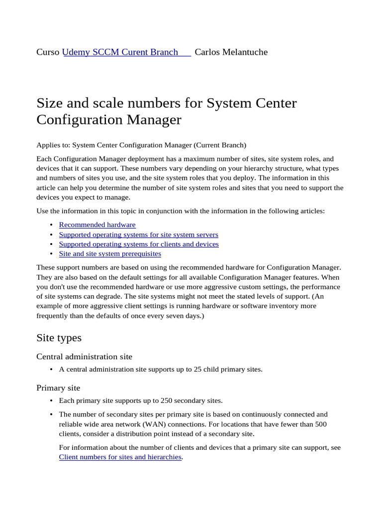 Escalabilidad en SCCM CB2 | PDF | Server (Computing) | Microsoft Windows