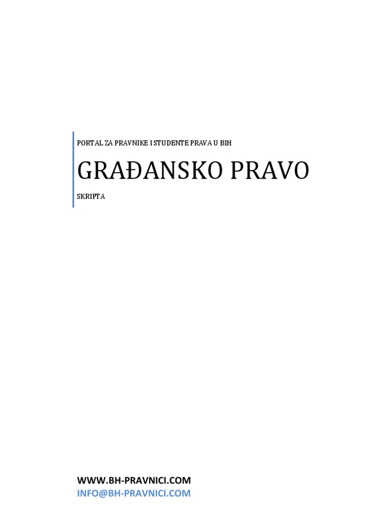 Gradjansko Pravo | PDF