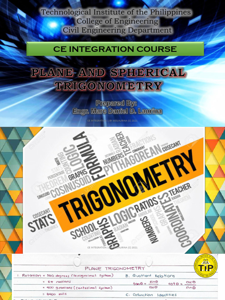 Formula - A2 - Plane and Spherical Trigonometry | PDF