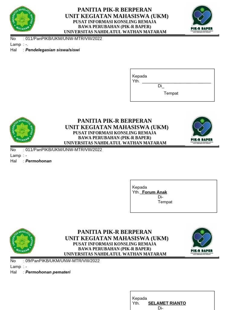 Amplop Undangan Pembukaan | PDF