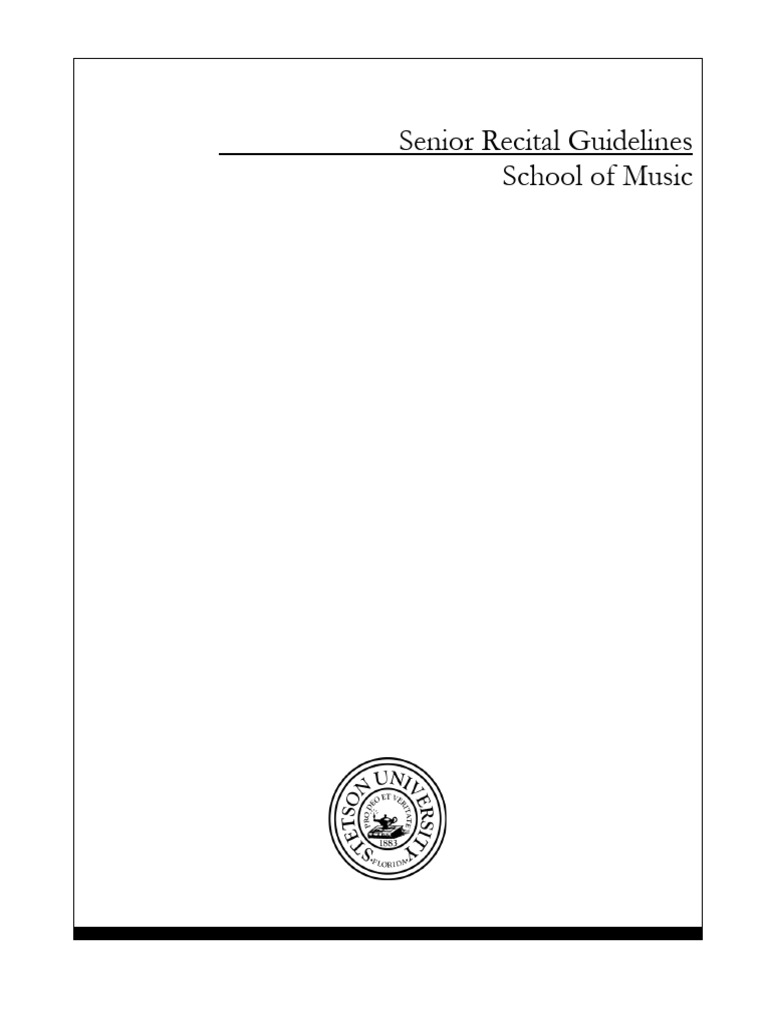 Stetson Senior Recital Packet | PDF | Concert | Translations