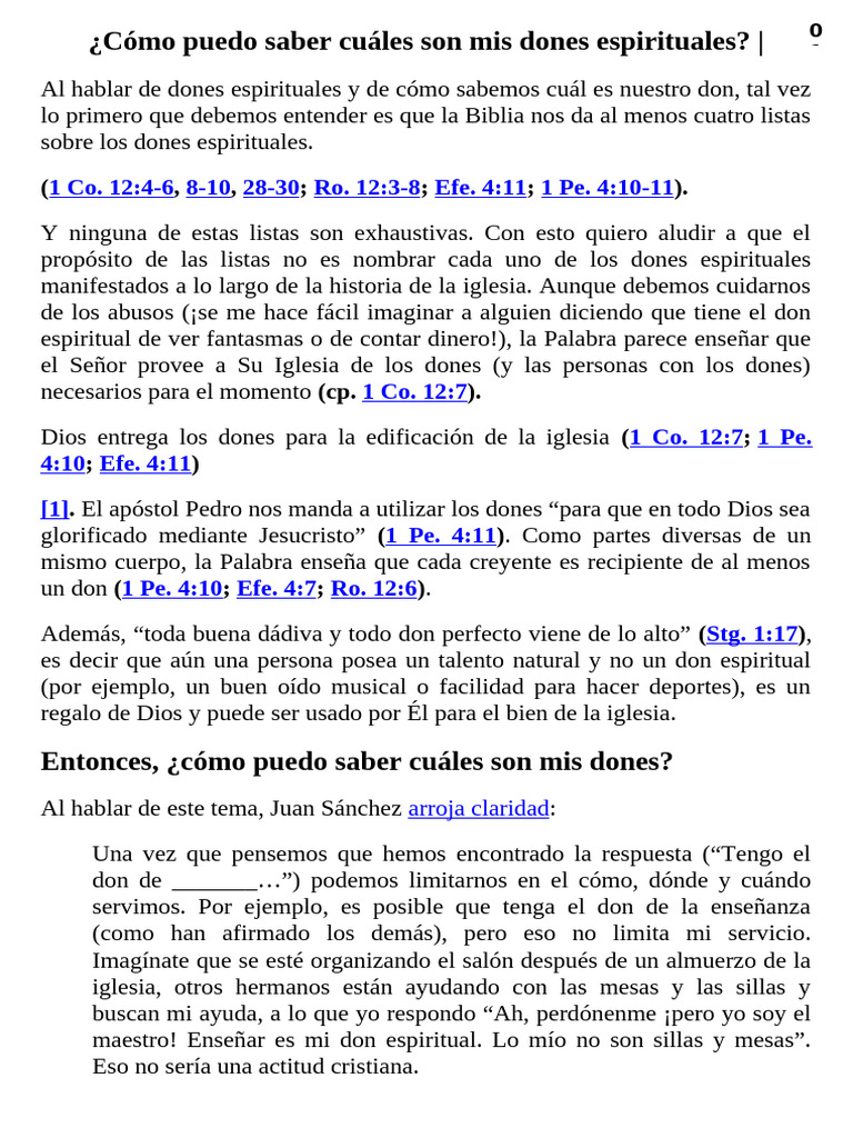 Descubre tus dones espirituales | PDF | Concepciones de dios | Teología