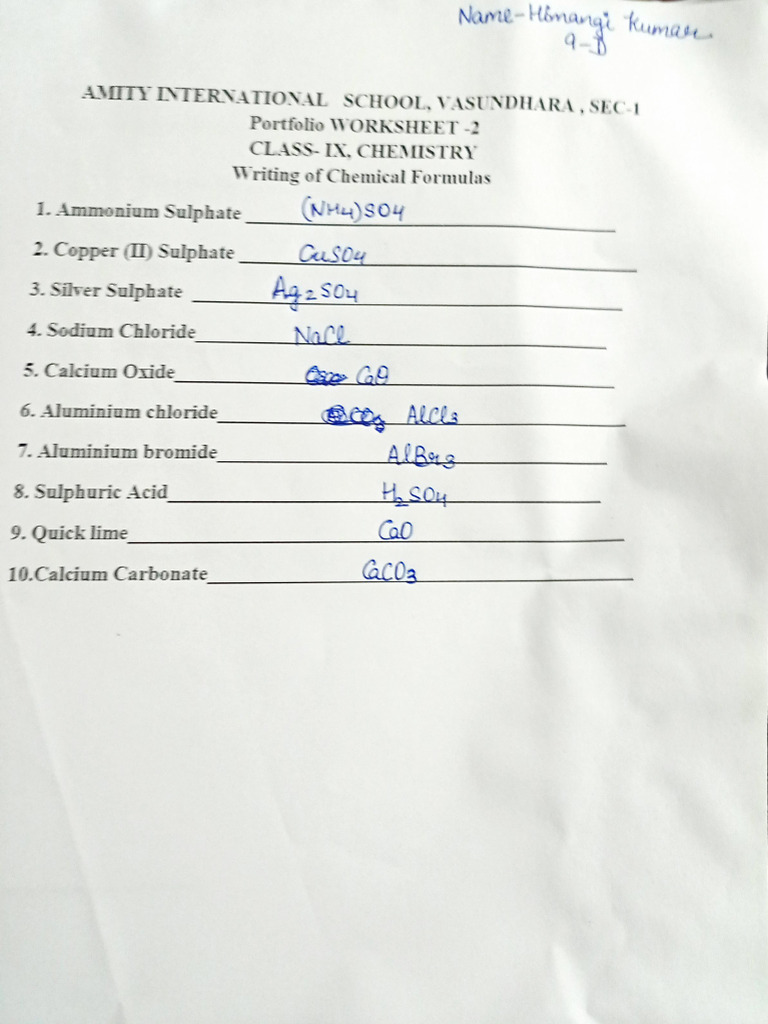Himangi Kumar 9D Chemistry Portfolio | PDF