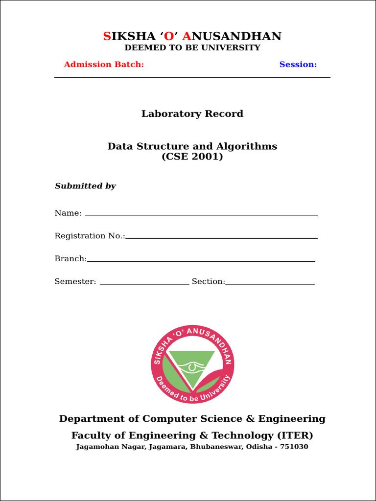 DSA Lab Record | PDF