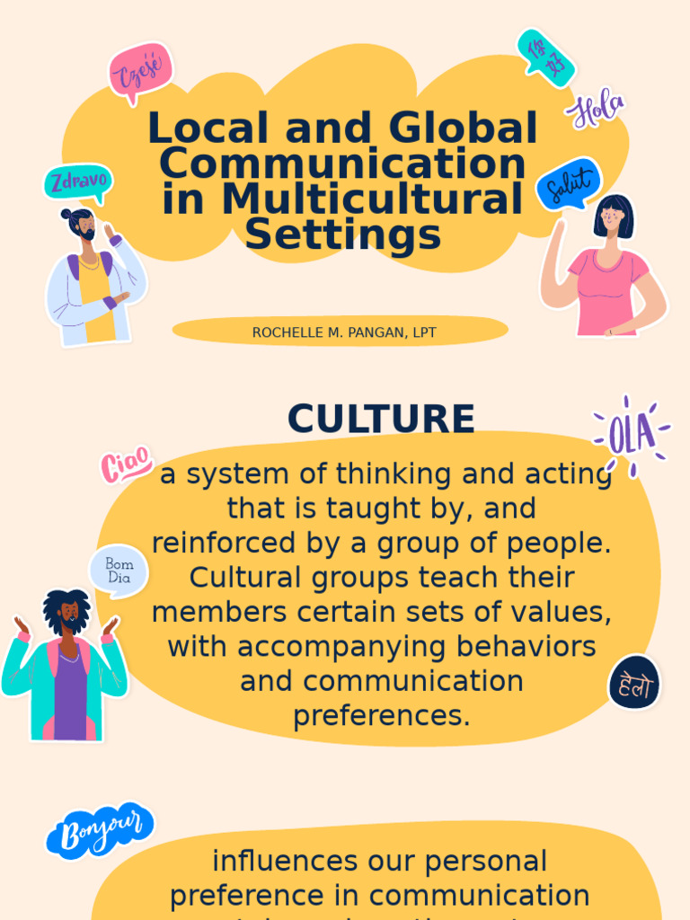 Lesson3 Local and Global Communication in Multicutural Settings | PDF