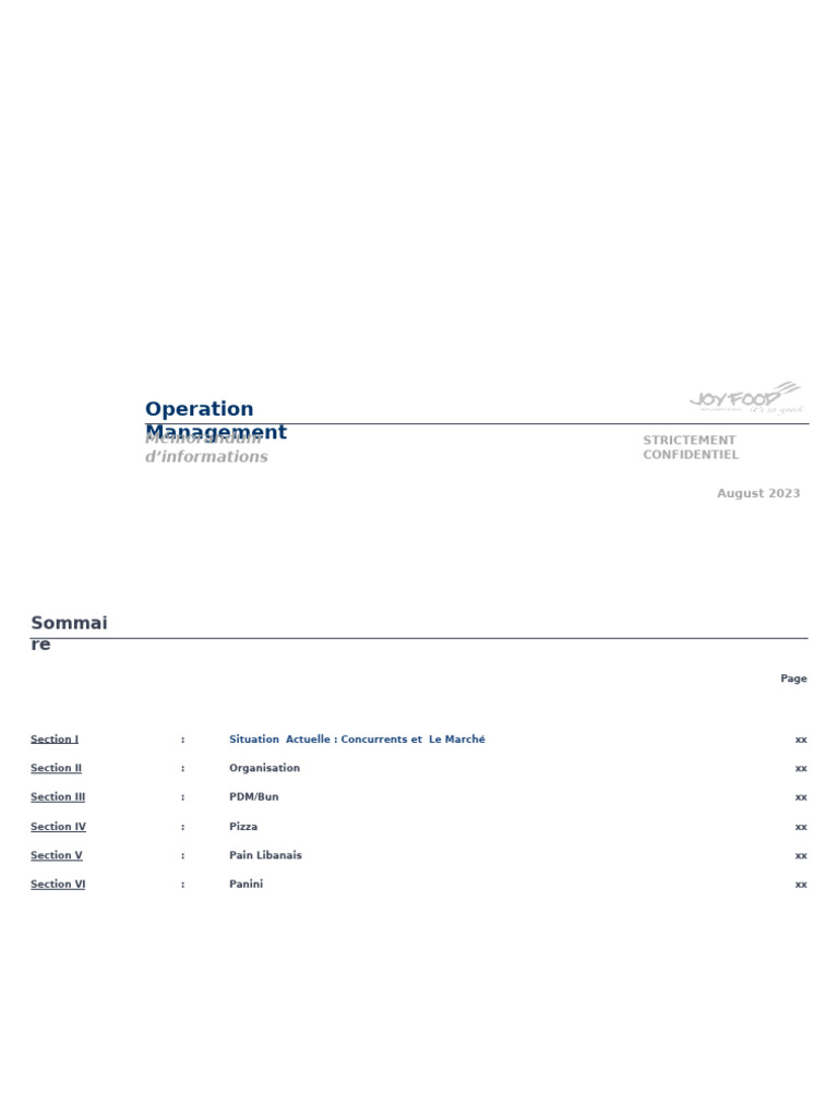 Operation Management Overview 2023 | PDF