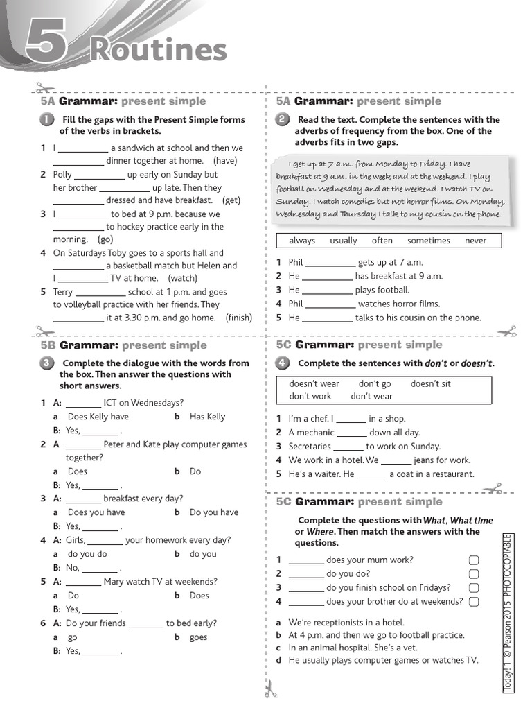 EXTRA PRACTICE TODAY Present Simple | PDF | Adverb | Grammar