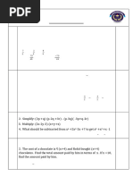 Grade 8 Algebraic Expressions Practice | PDF | Variable (Mathematics ...
