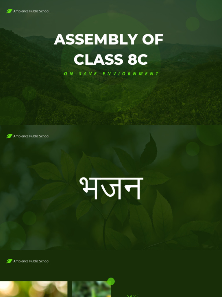 Class 8C's Environmental Assembly | PDF