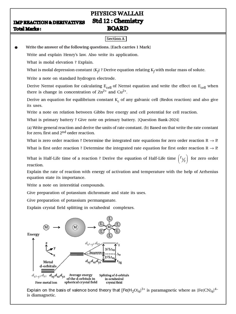 BOARD D27-Jan-2025 250127 170152-1 | PDF | Chemical Reactions ...