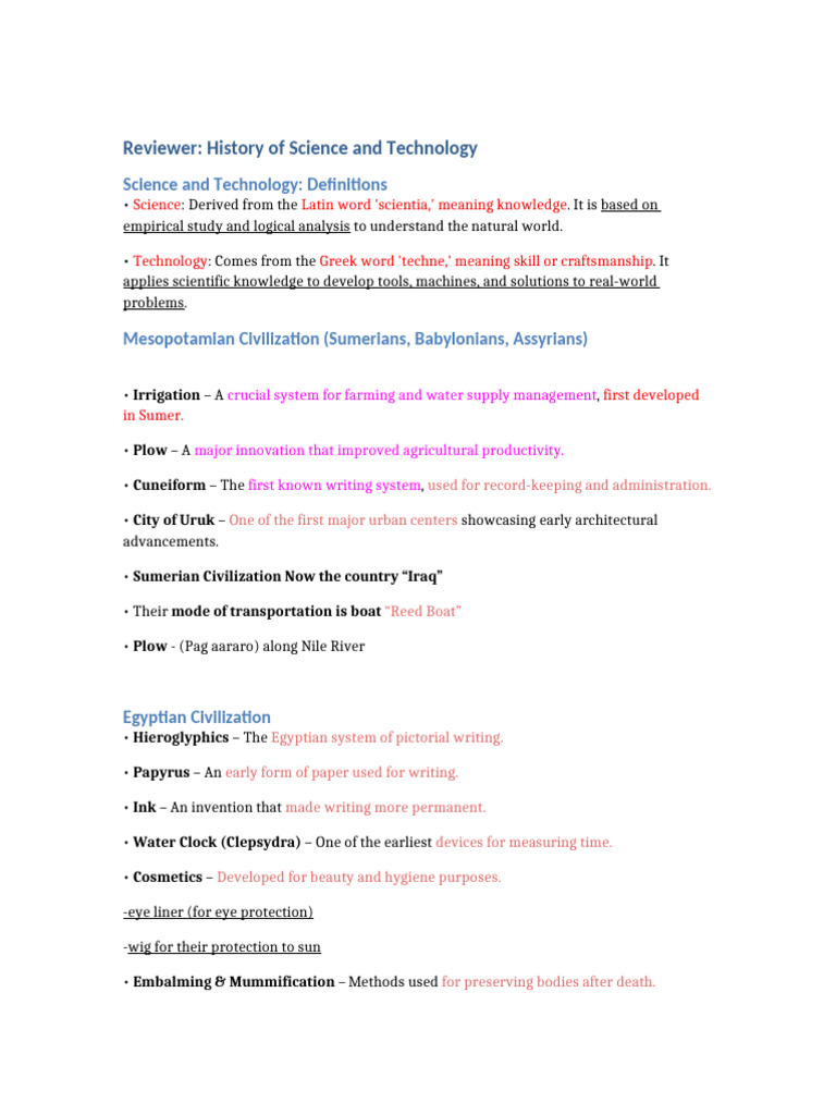 Revised Reviewer in STS-1 | PDF | Science | Sumer