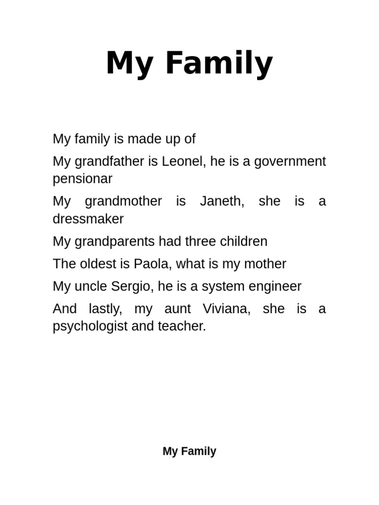 Meet My Family | PDF