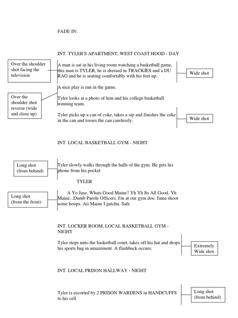 Final Draft Shooting Script | PDF | Sports | Team Sports