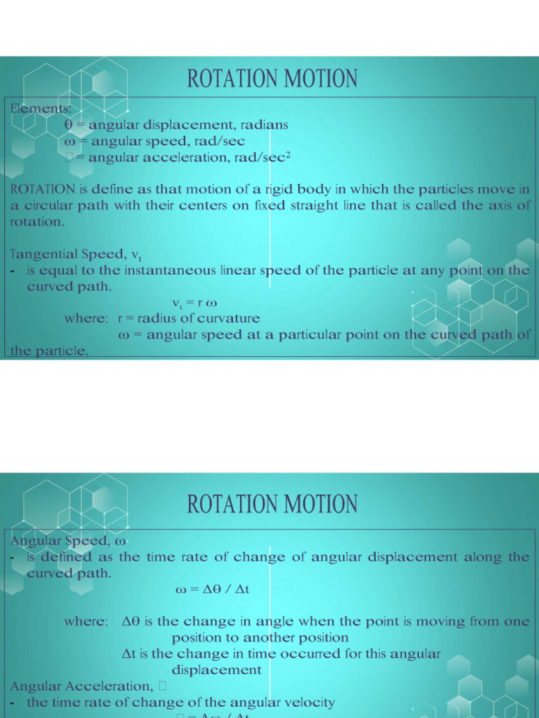 Rotation Motion | PDF