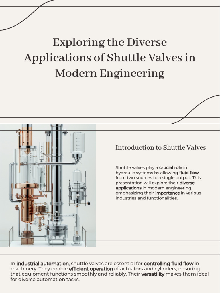 Shuttle Valves in Engineering Applications | PDF