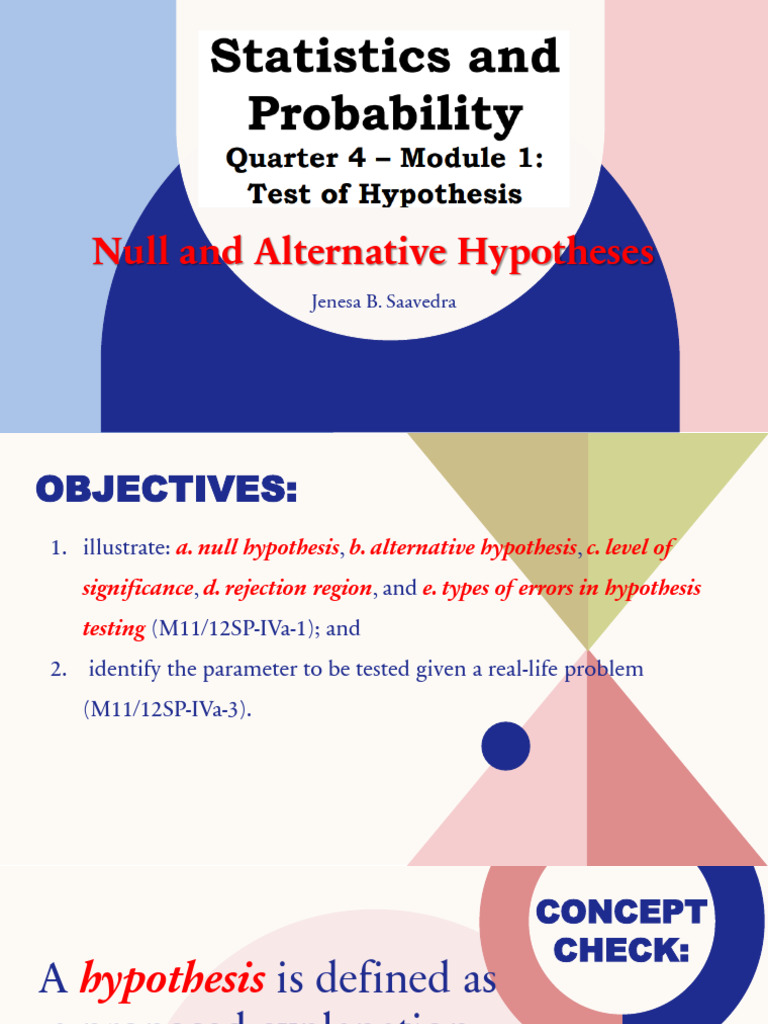 Understanding Null and Alternative Hypotheses | PDF | Hypothesis | Null ...