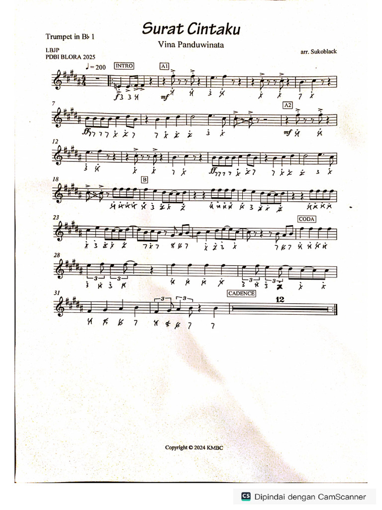 Surat Cinta - Brassline BK Porprov 2025 fix | PDF