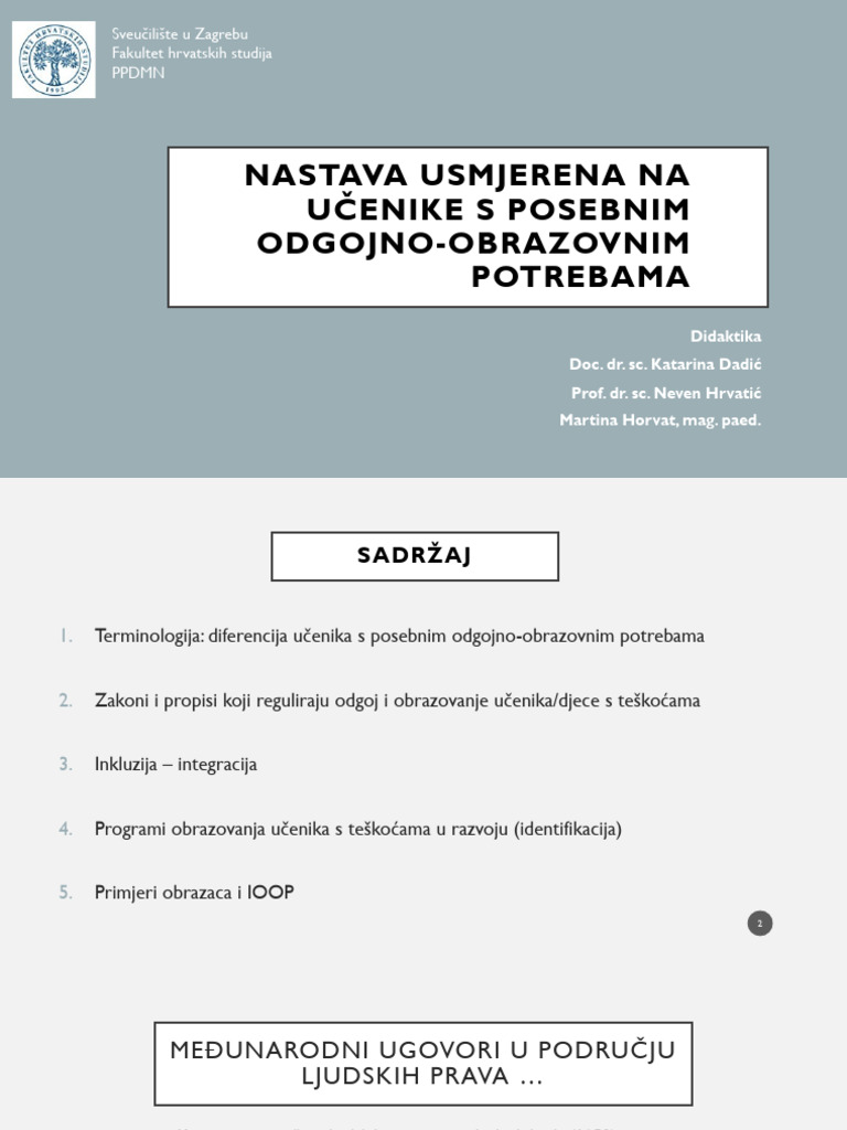 04 - Nastava Usmjerena Na Učenike S Posebnim Potrebama | PDF