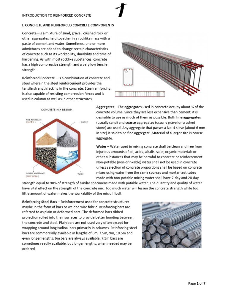 RCD Chapter 1 Introduction To Reinforced Concrete | PDF | Concrete | Structural Load