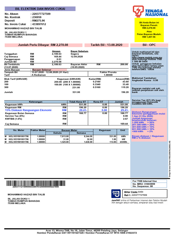 Bil Elektrik Dan Invois Cukai | PDF