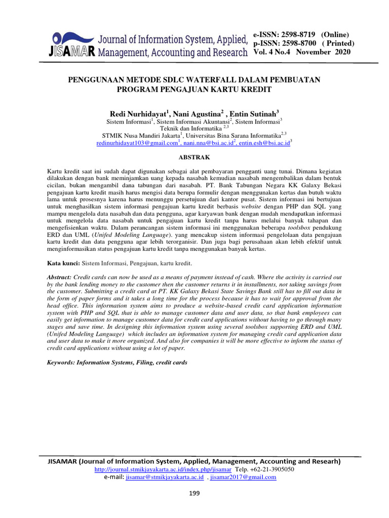 Penggunaan Metode SDLC Waterfall Dalam P | PDF