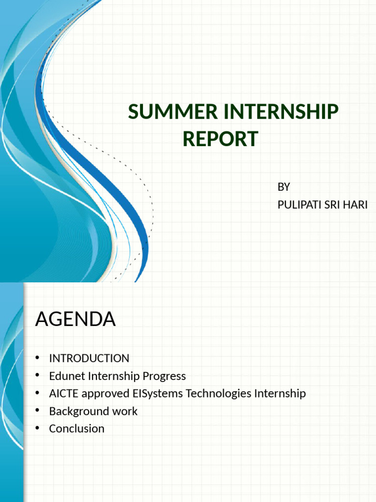 Summer Internship Report | PDF