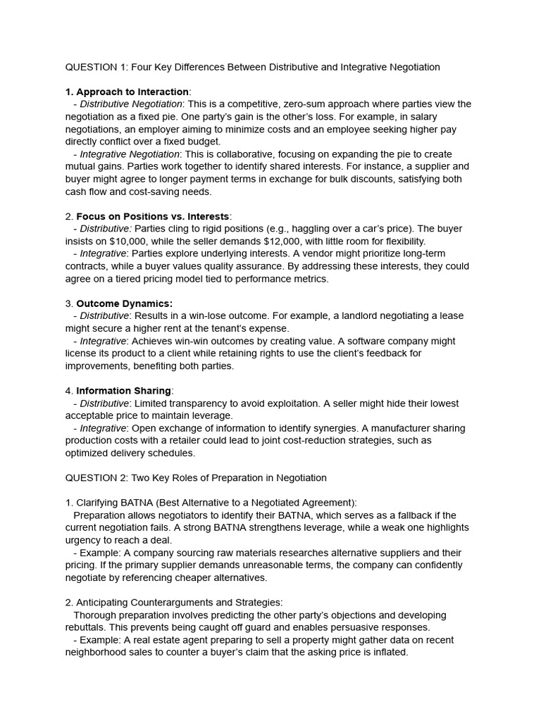 Negotiation Strategies Explained | PDF | Negotiation | Business