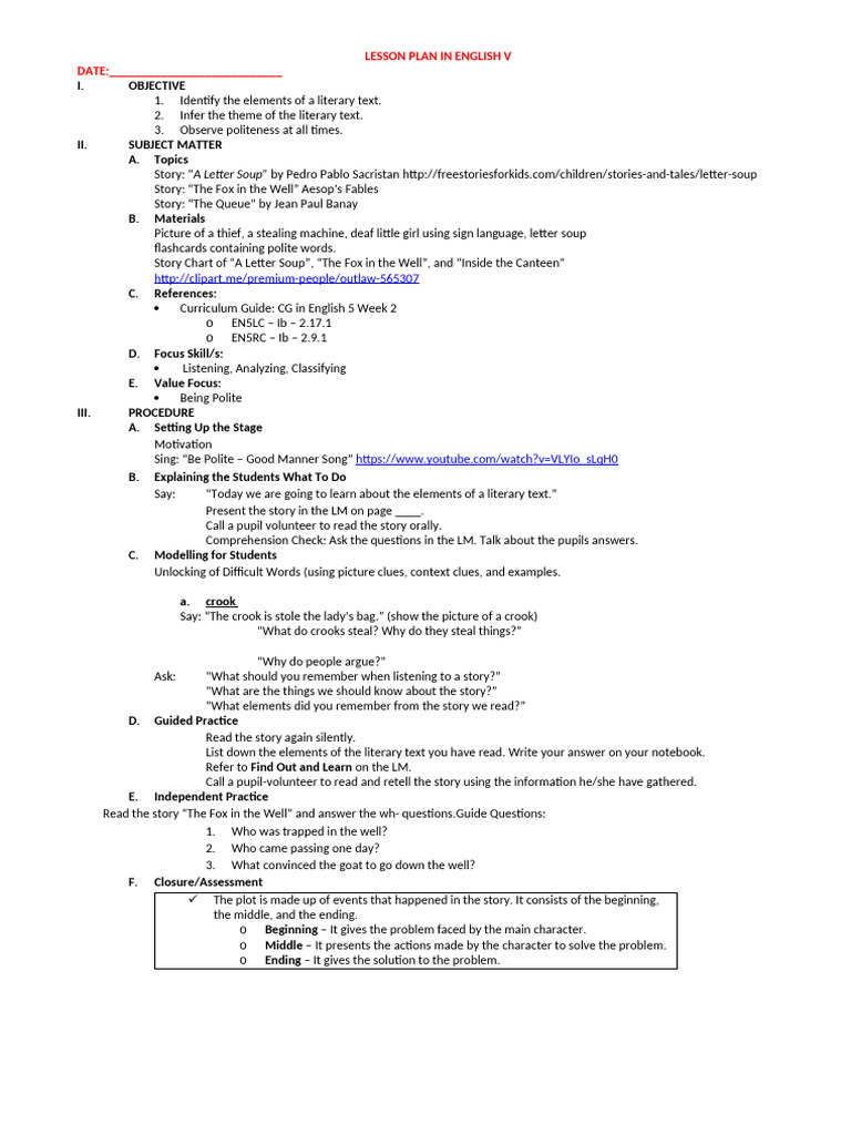 lp english week 2 | PDF | Verb | Lesson Plan