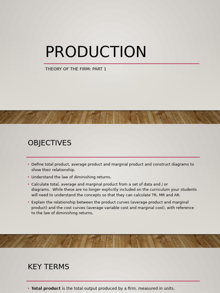 Production Theory: Diminishing Returns & Costs | PDF | Average Cost ...