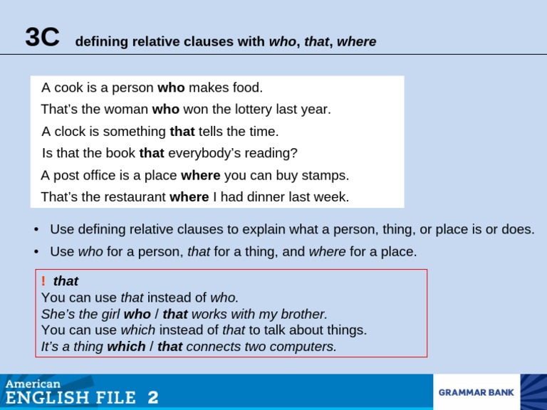 3C Grammar Bank YM | PDF