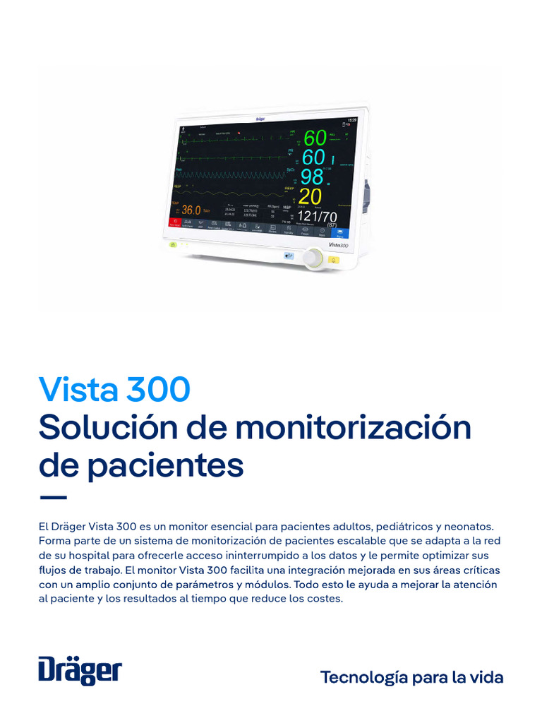 Monitor Dräger Vista 300 para Pacientes | PDF