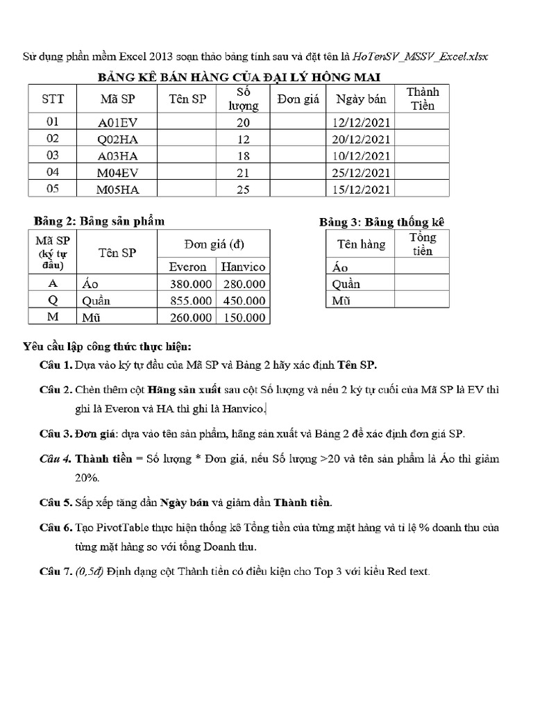KT Excel 02 QTKD 2 03 | PDF